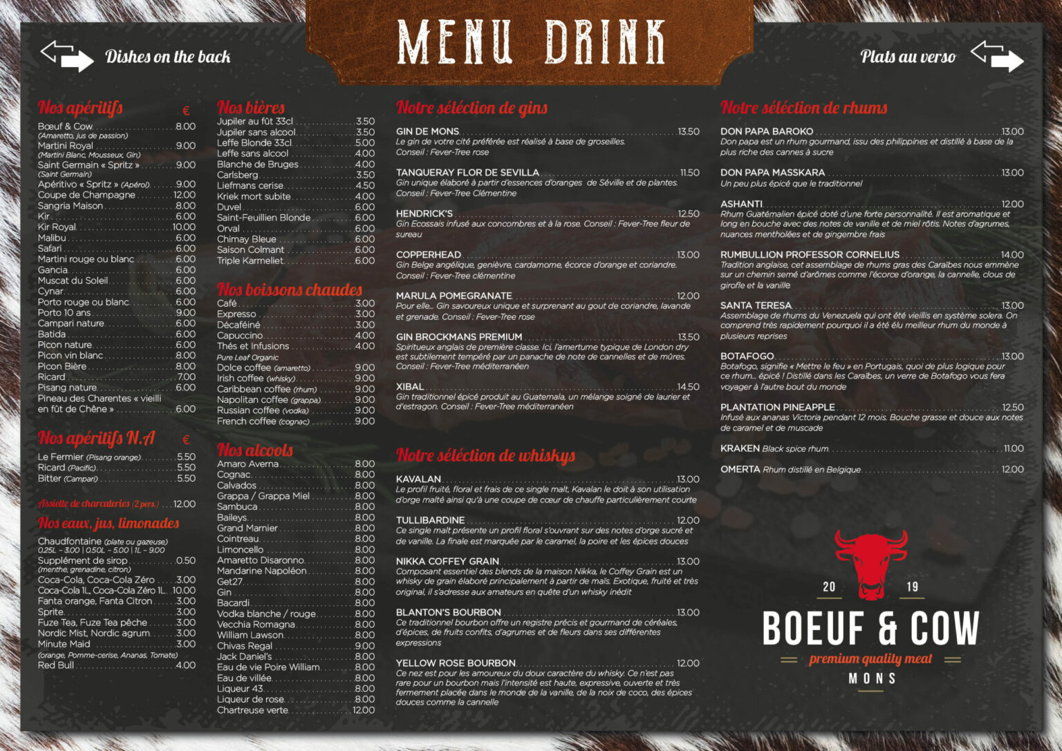 Boeuf And Cow - Restauration à Maisières